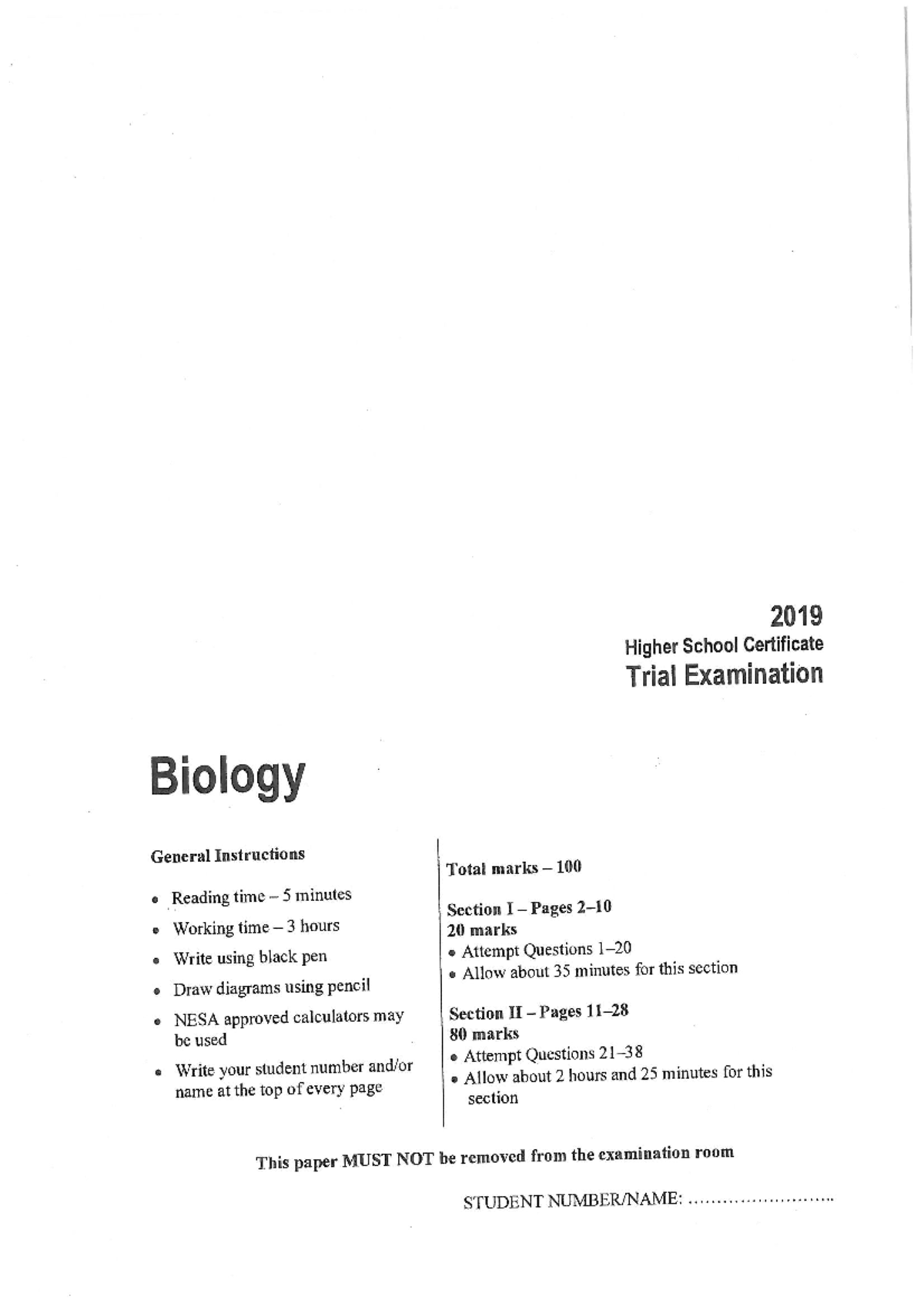 Bio Exam - Biology Exam - Studocu