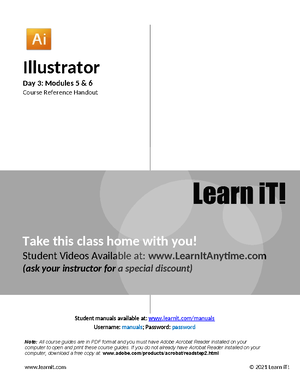 Illustrator Day1 handout-NEW - Student manuals available at: learnit ...