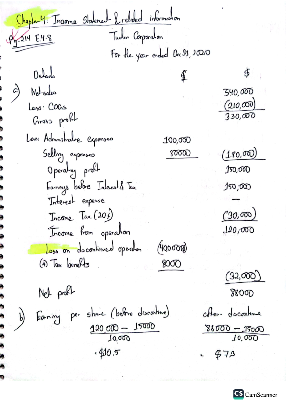 Income statement and related - Accounting Principles - Studocu