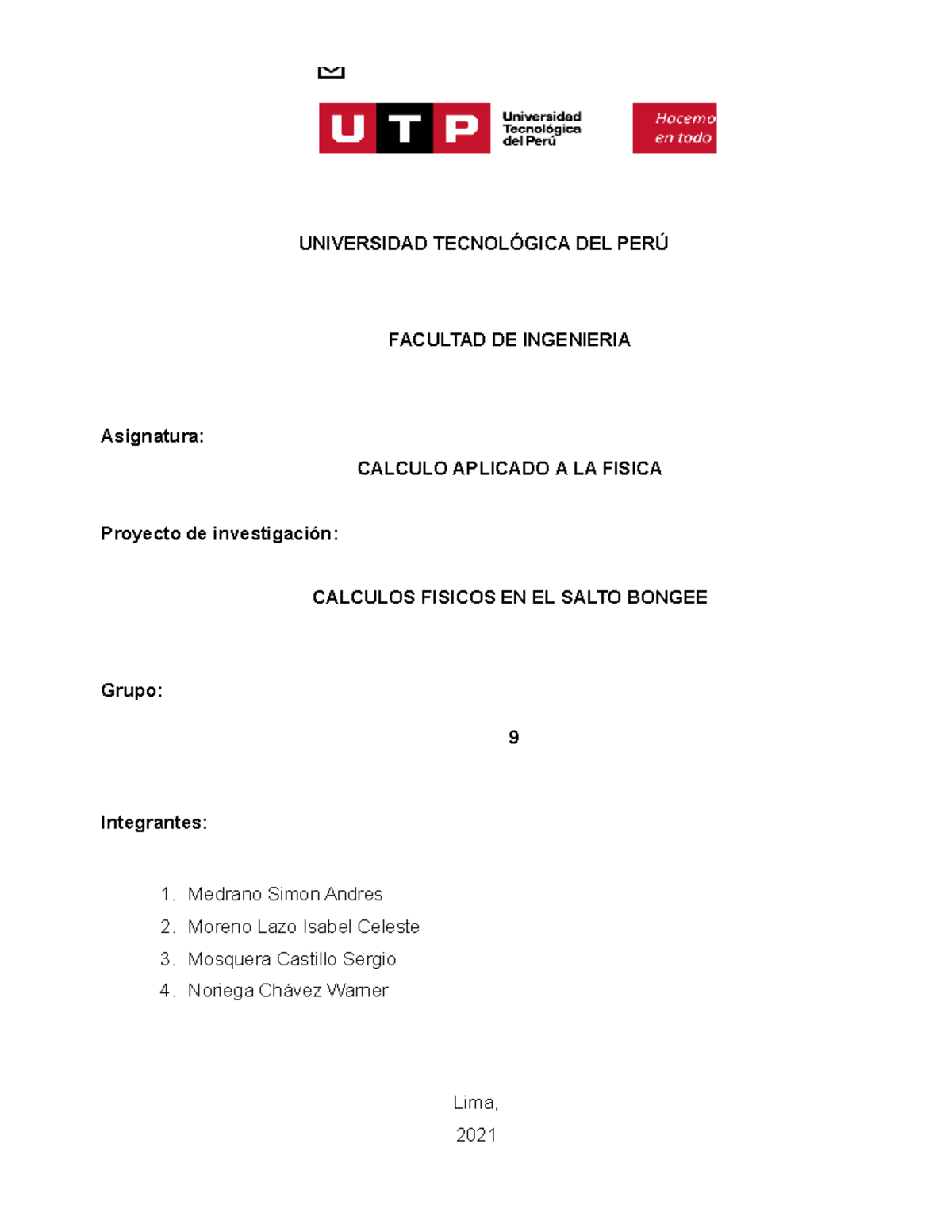 Estructura de Proyecto Final (02) - UNIVERSIDAD TECNOLÓGICA DEL PERÚ ...