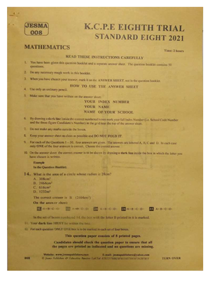 Grade 3 Section B Reading Comprehension, Grammar & Writing - © The ...