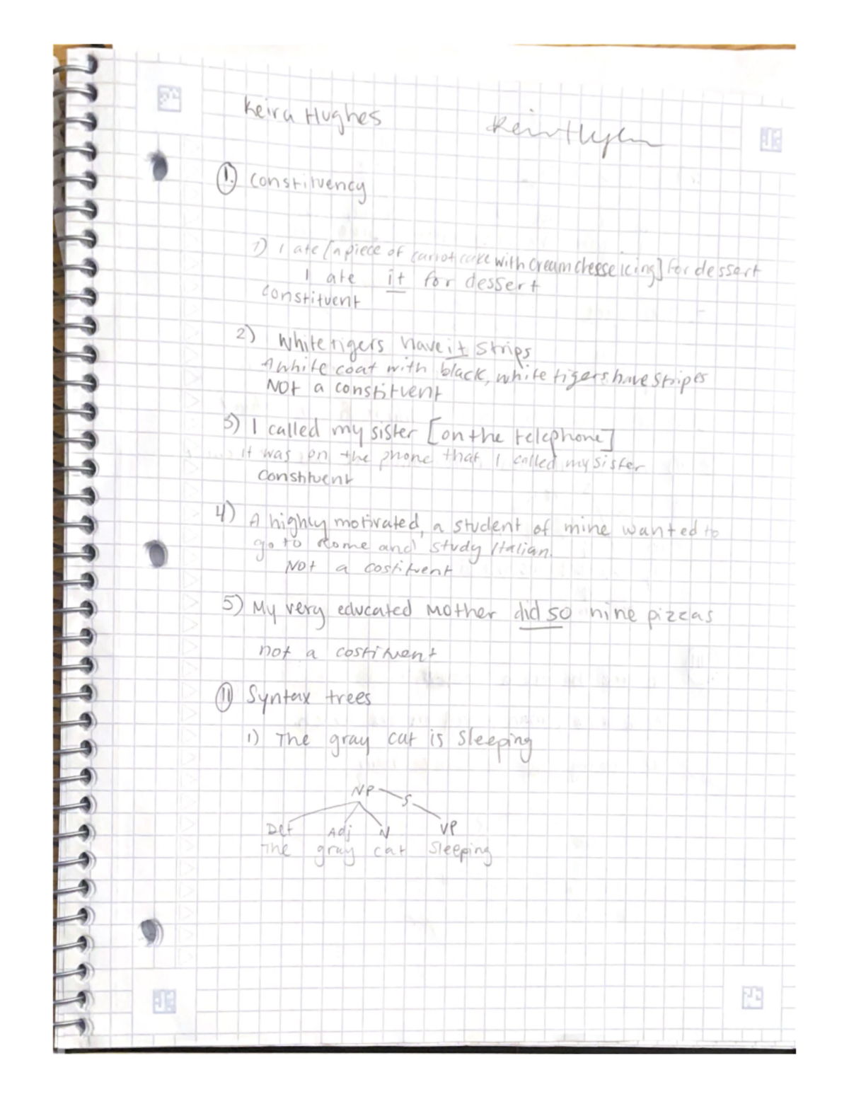 Homework 4 - syntax- constituency syntax tree diagrams - X keira Hughes Kenthylen 1 ...