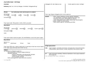 FADL's journalkoncept - Klinisk ophold, journal eksempel - Studocu