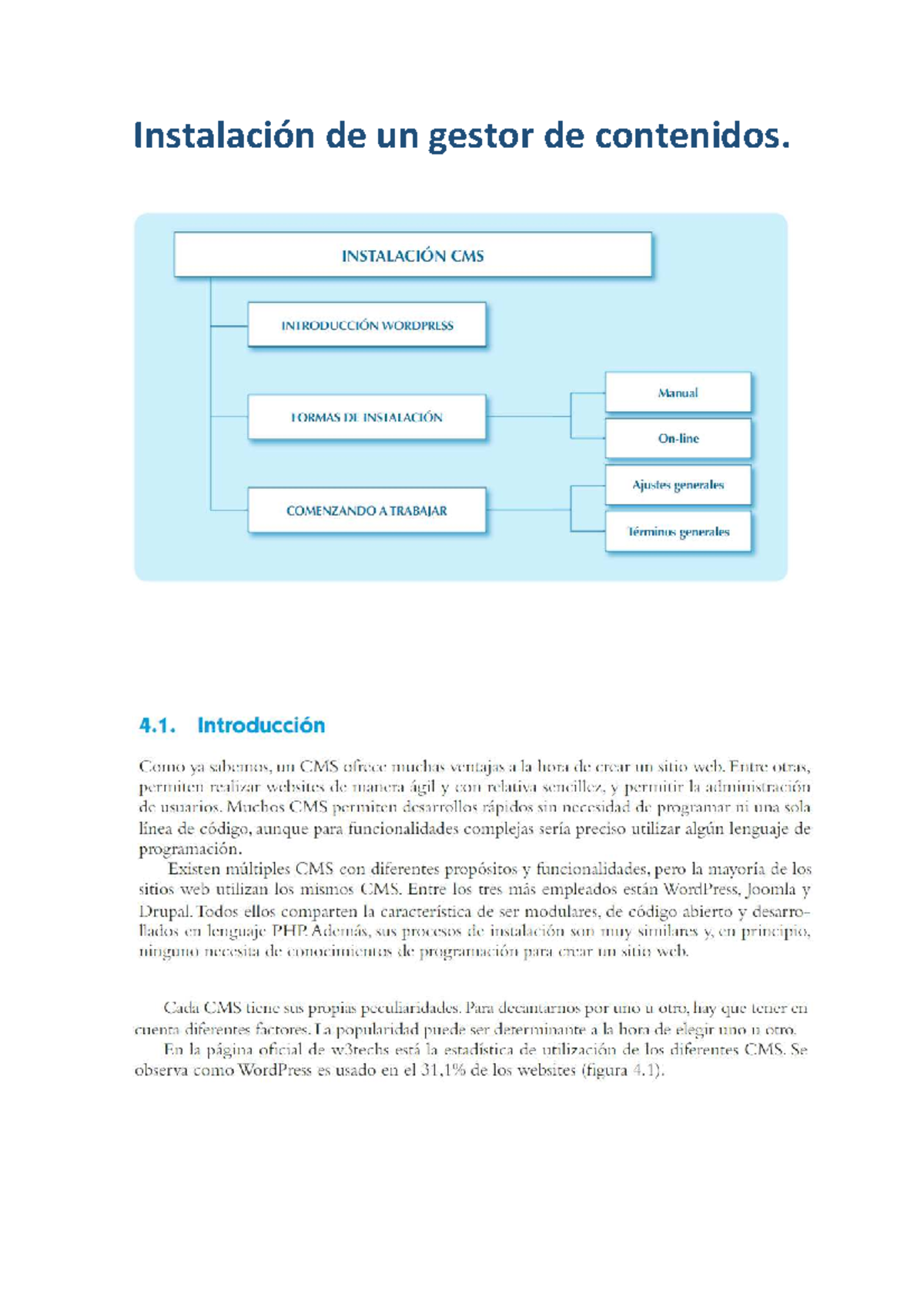 Instalacion CMS - IAW - Instalación de un gestor de contenidos. - Studocu