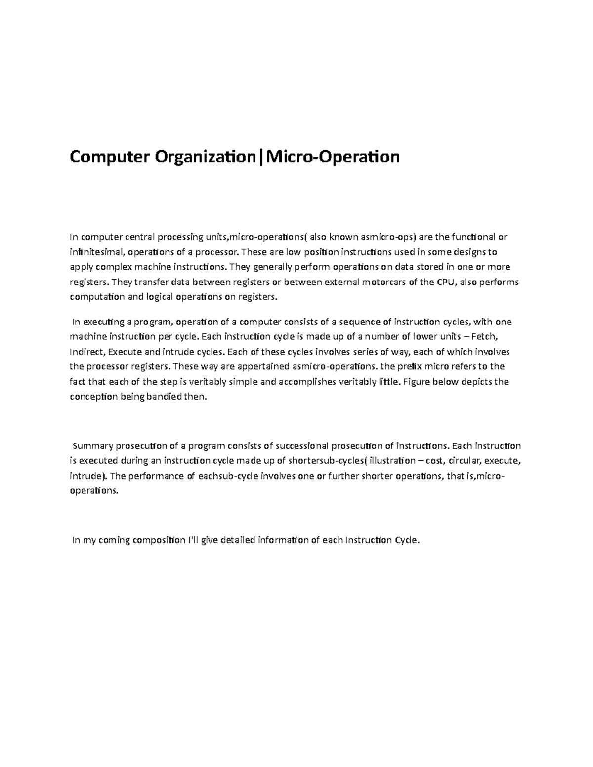 Computer Organization Micro-Operation - Computer Organization|Micro ...