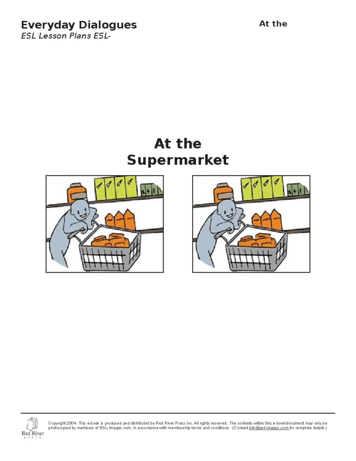 At the supermarket dlg - English course - Everyday Dialogues ESL Lesson ...