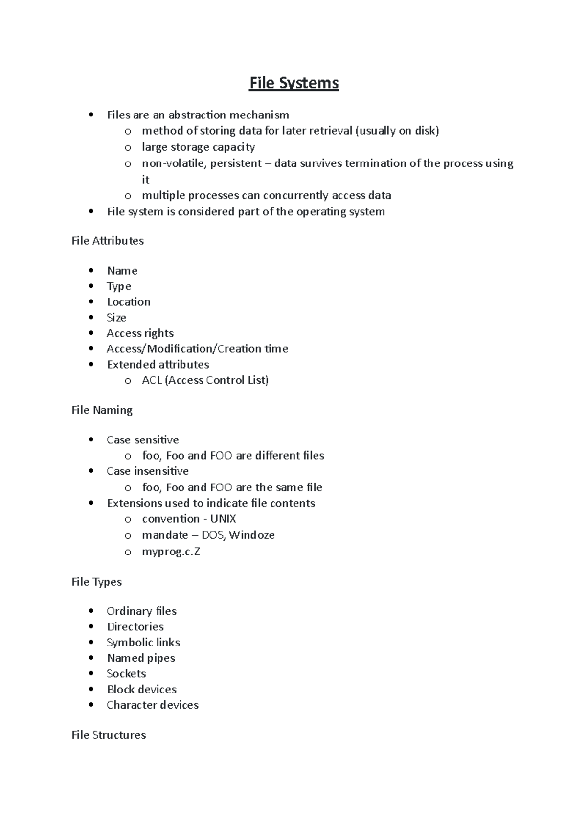 File Systems - COMP1712 - GRE - Studocu