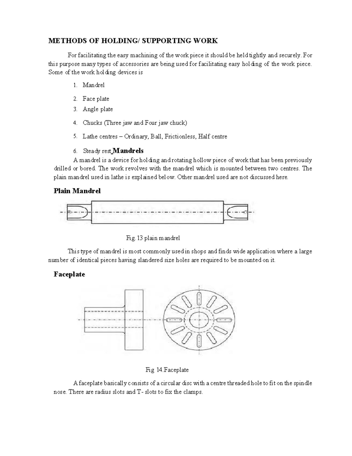 5. Methods OF Holding OR Supporting WORK - METHODS OF HOLDING ...