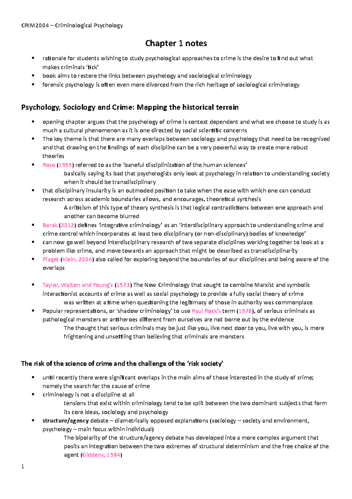 Chapter 1 notes - Chapter 1 notes rationale for students wishing to ...