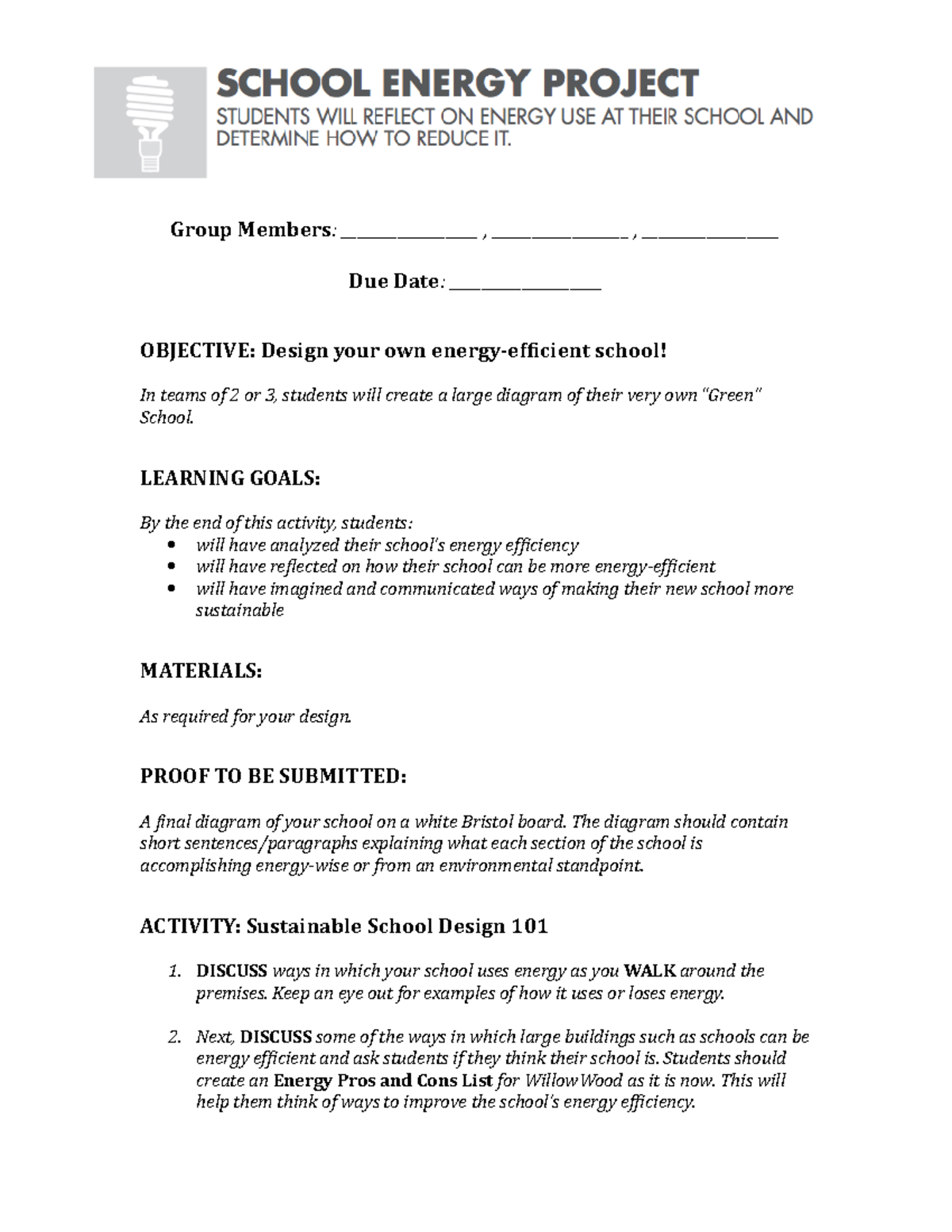 School design project - In class Summative - Studocu