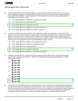 Chapter 10 - Ap statistics 2024 material for end of year exam - AP ...