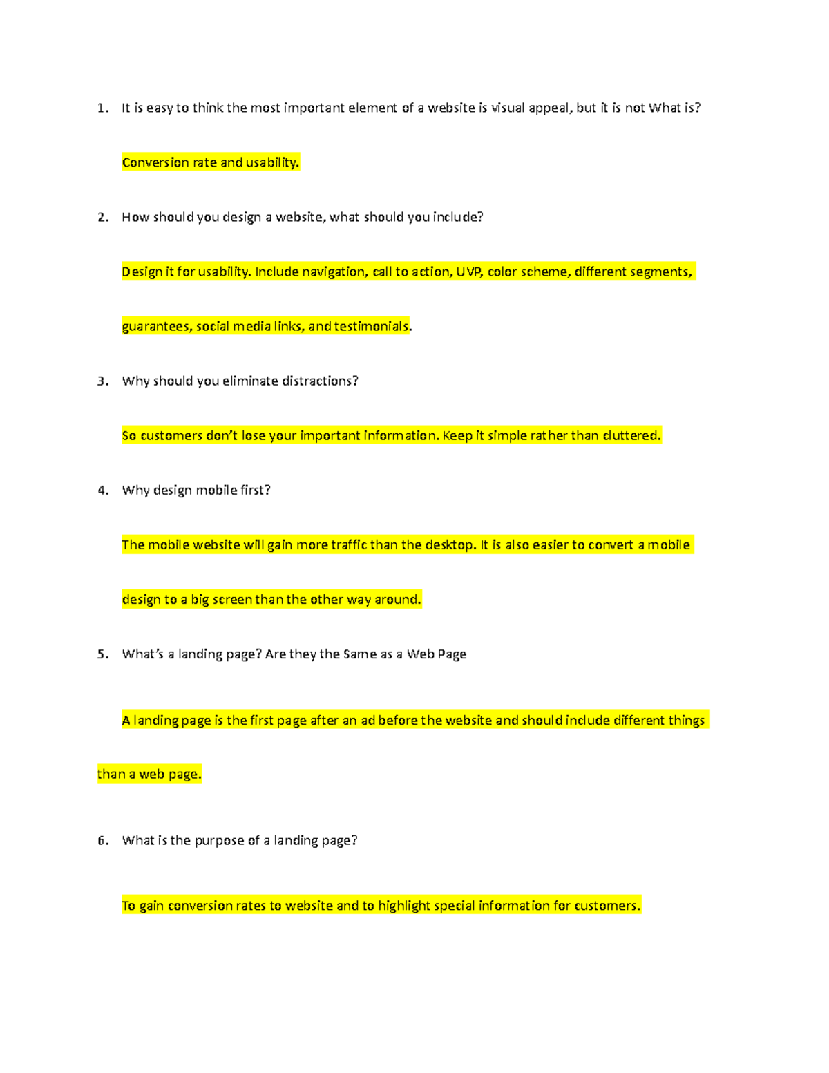 Three Questions exercise DONE - It is easy to think the most important ...