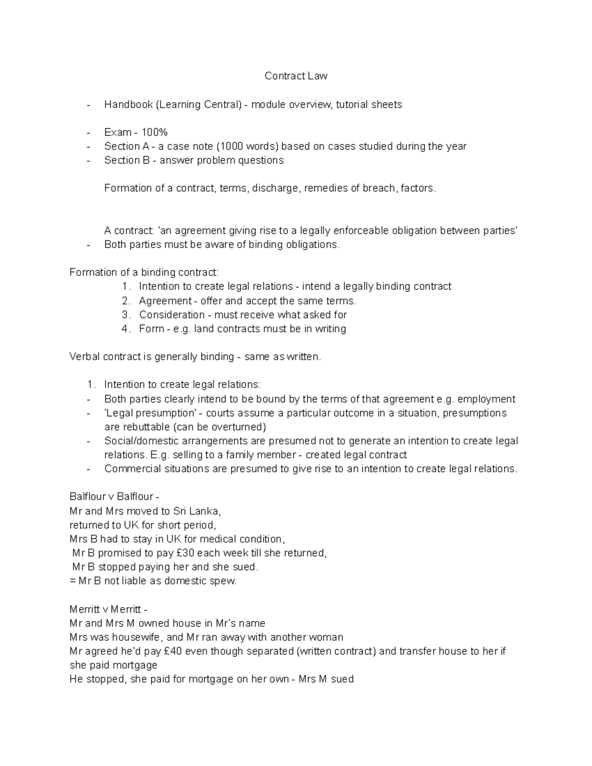 1 Lecture - Legal Relations - Contract Law Handbook (Learning Central ...