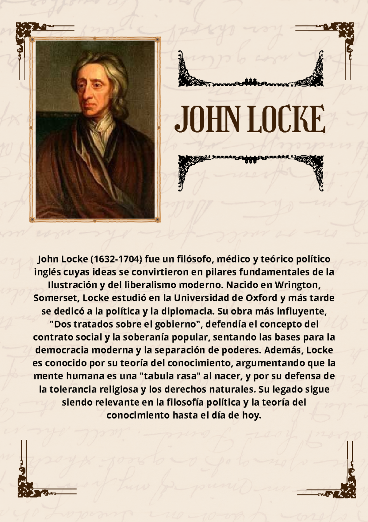 John Locke - Valores - John Locke (1632-1704) fue un filósofo, médico y ...