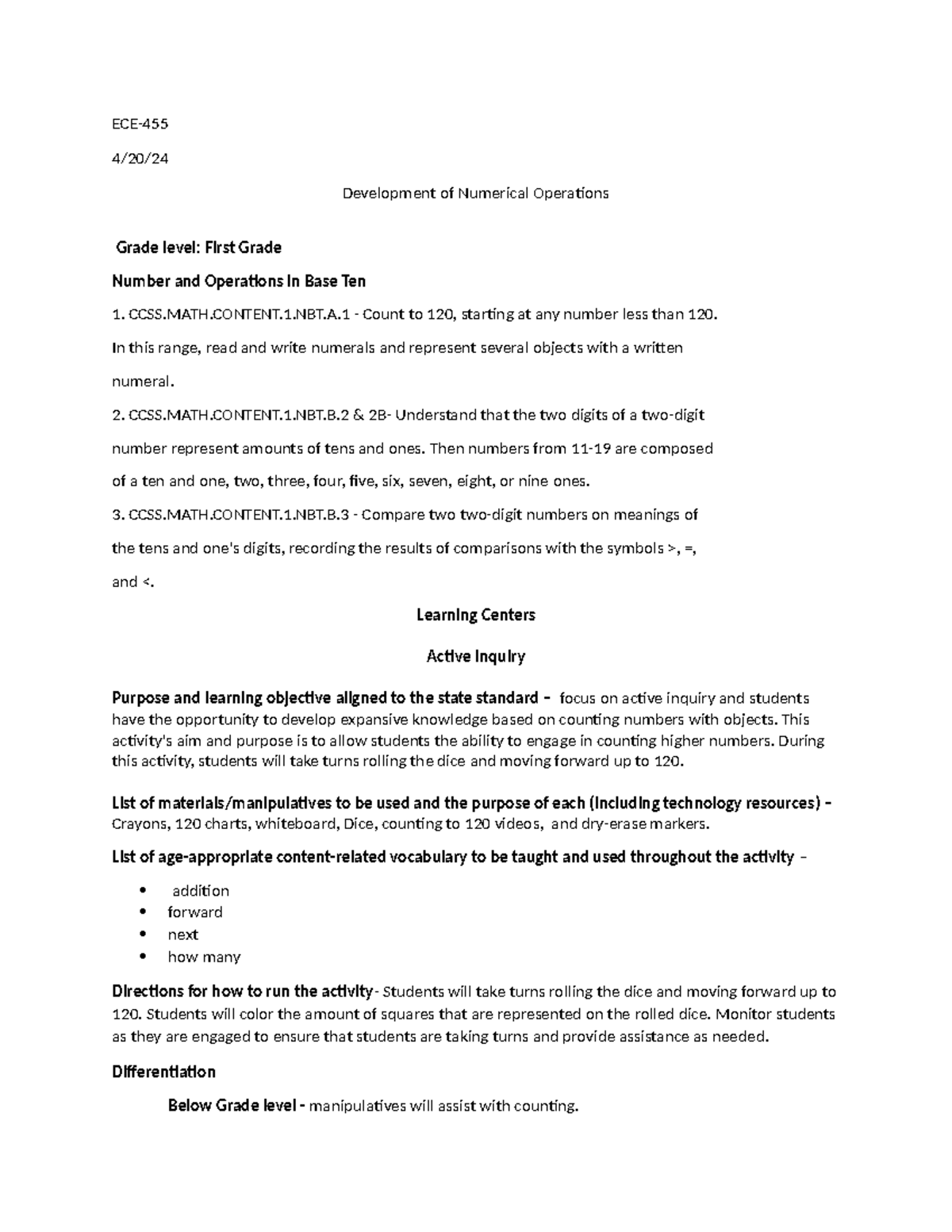 Week 4 assignment - Week 4 lesson - ECE- 4/20/ Development of Numerical ...