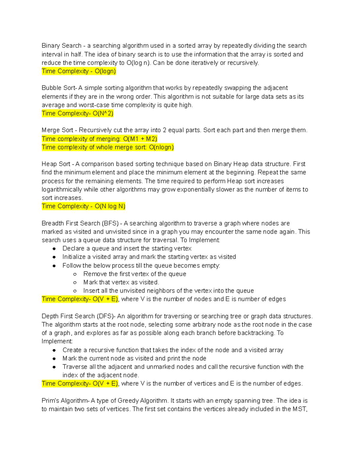 CSCE 3110 Notes 1 - Goes over graph theory along with different types ...