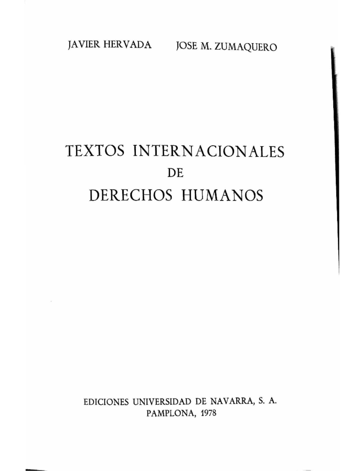 11- Textos Internacionales DE Derechos Humanos - JAVIER HERVADA JOSE M ...