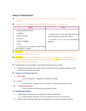 Property Law - Prof. Lin 2 - A. Creation of a Joint Tenancy: i. The ...