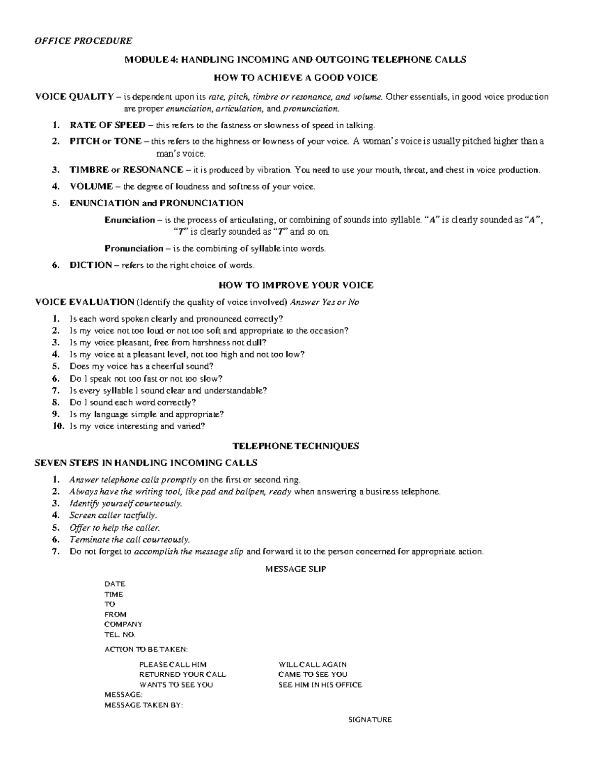 Midterm 1st Meeting Module in Administrative Office Procedure - OFFICE ...
