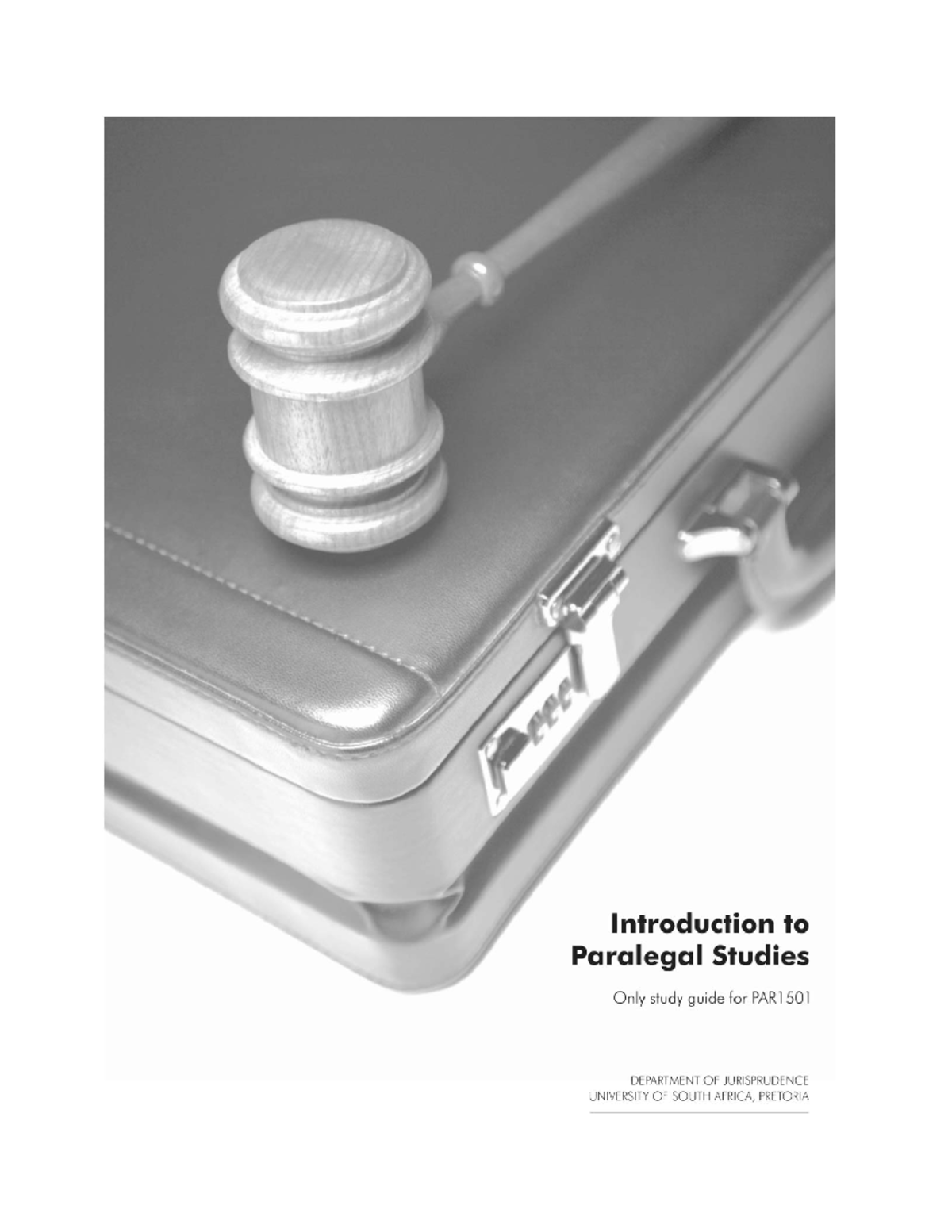 Study-guide-1 - Paralegal Studies – PAR1501. - © 2015 University of ...