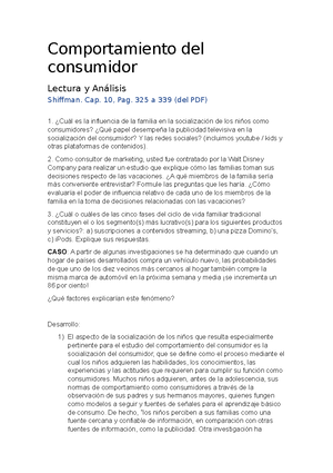 Resumen (M3 - M4) - Comportamiento del consumidor - Condiciones del mercado: Los factores que ...