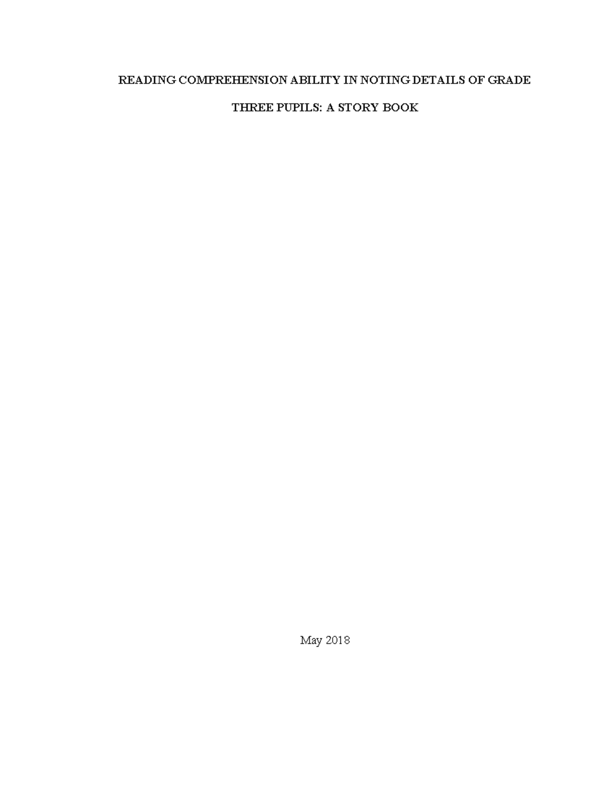 Reading Comprehension Ability IN Noting Details - i READING ...