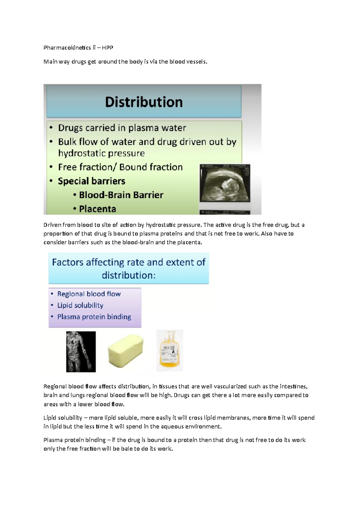 Pharmacokinetics ii - Lecture notes 6 - Pharmacokinetics ii – HPP Main ...