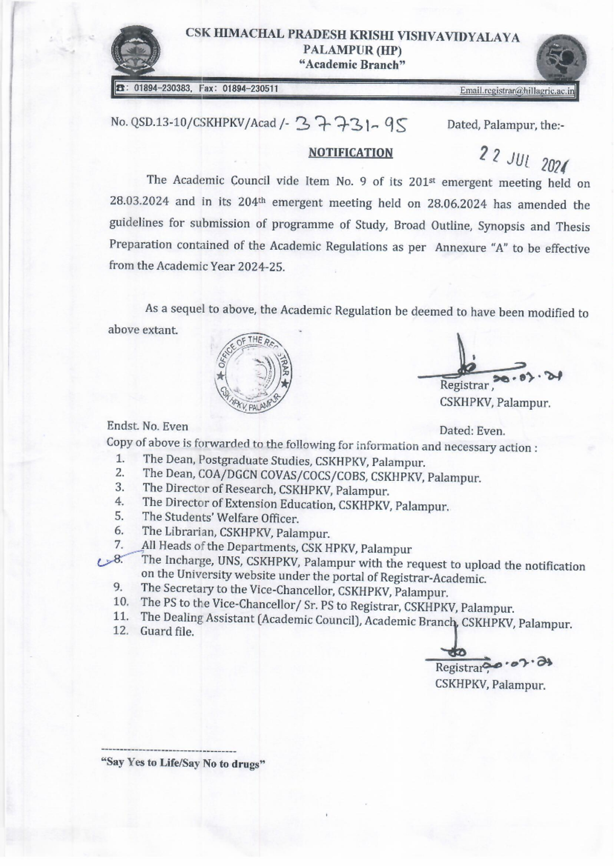 Guide Lines - fuyj trh fhfh r wfzwh - CSK HIMACHAL PRADESH KRISHI ...