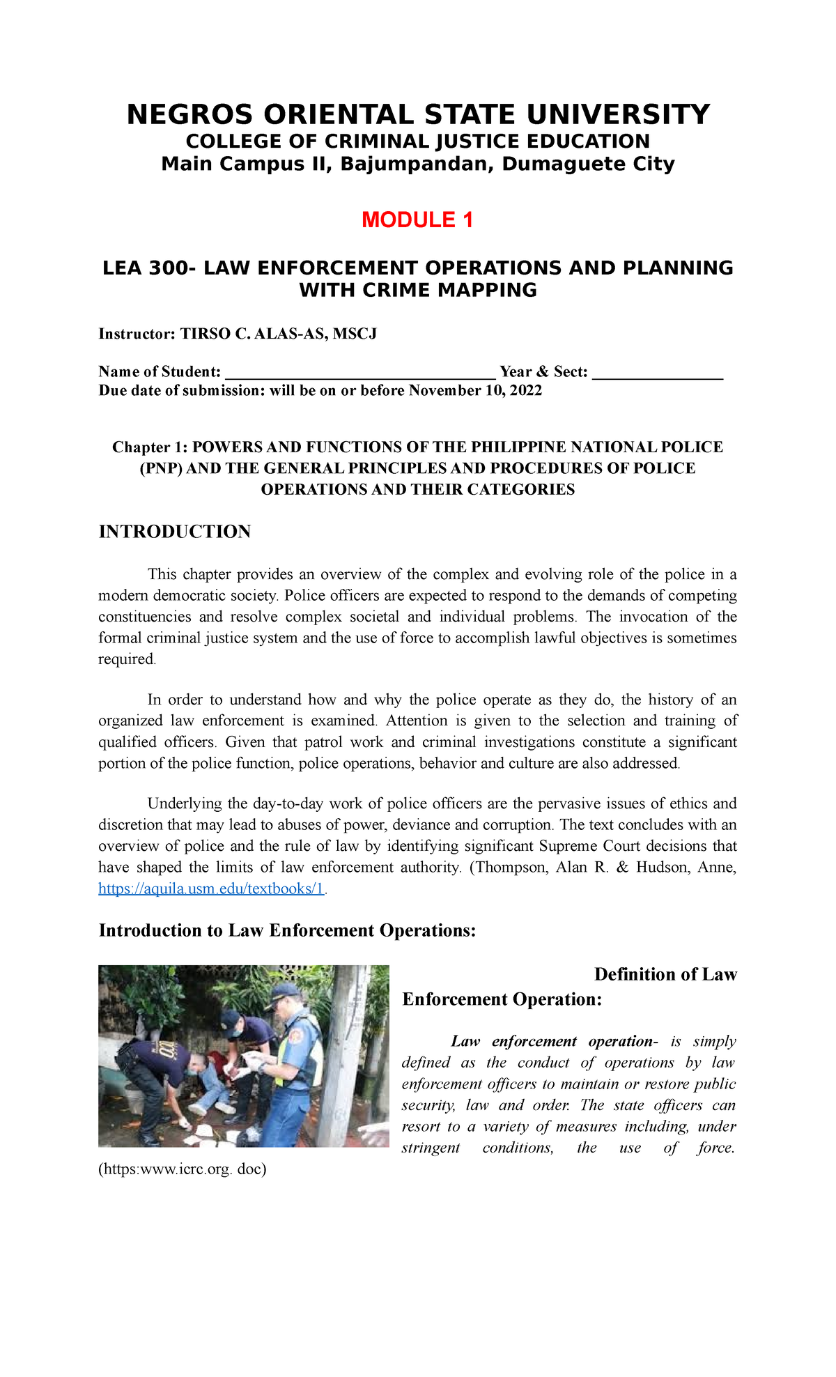 LEA 300 - Module 1 - cflm report - what is management - NEGROS ORIENTAL ...