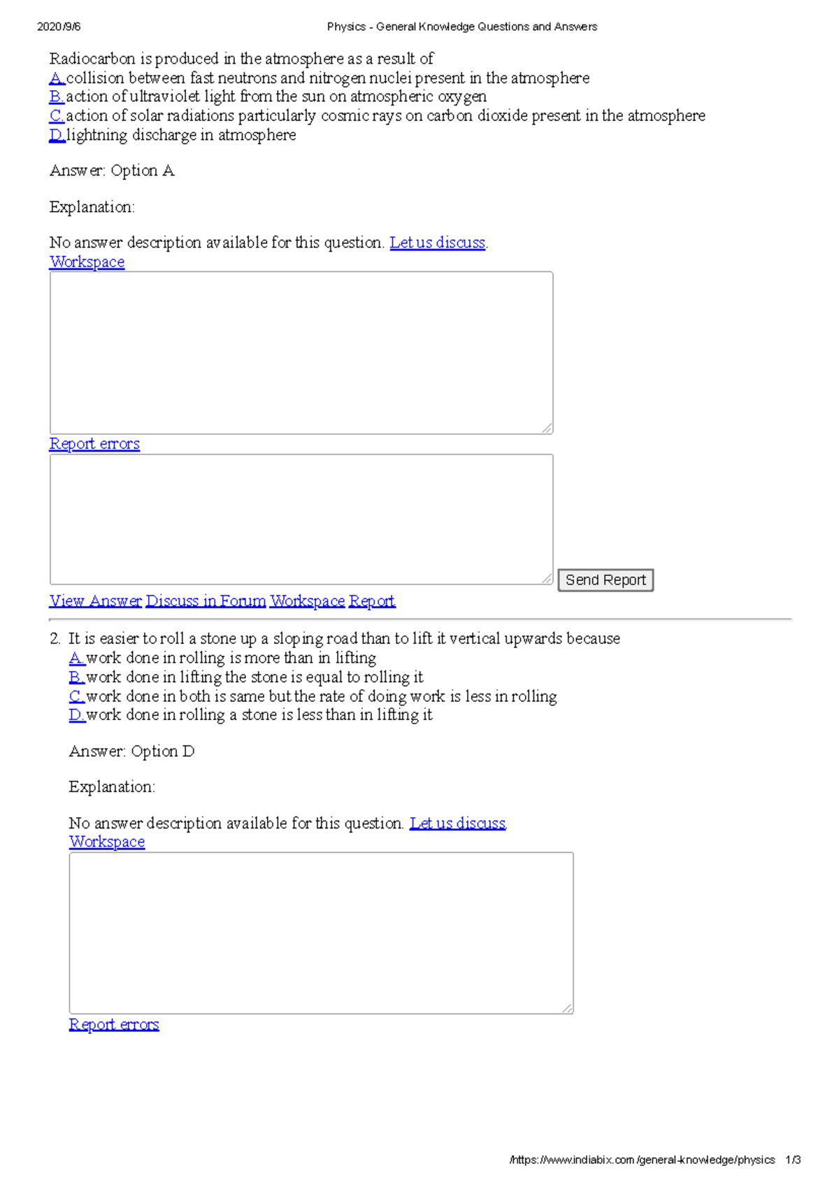 4 5956572769956137836 - 2020/9/6 Physics - General Knowledge Questions ...