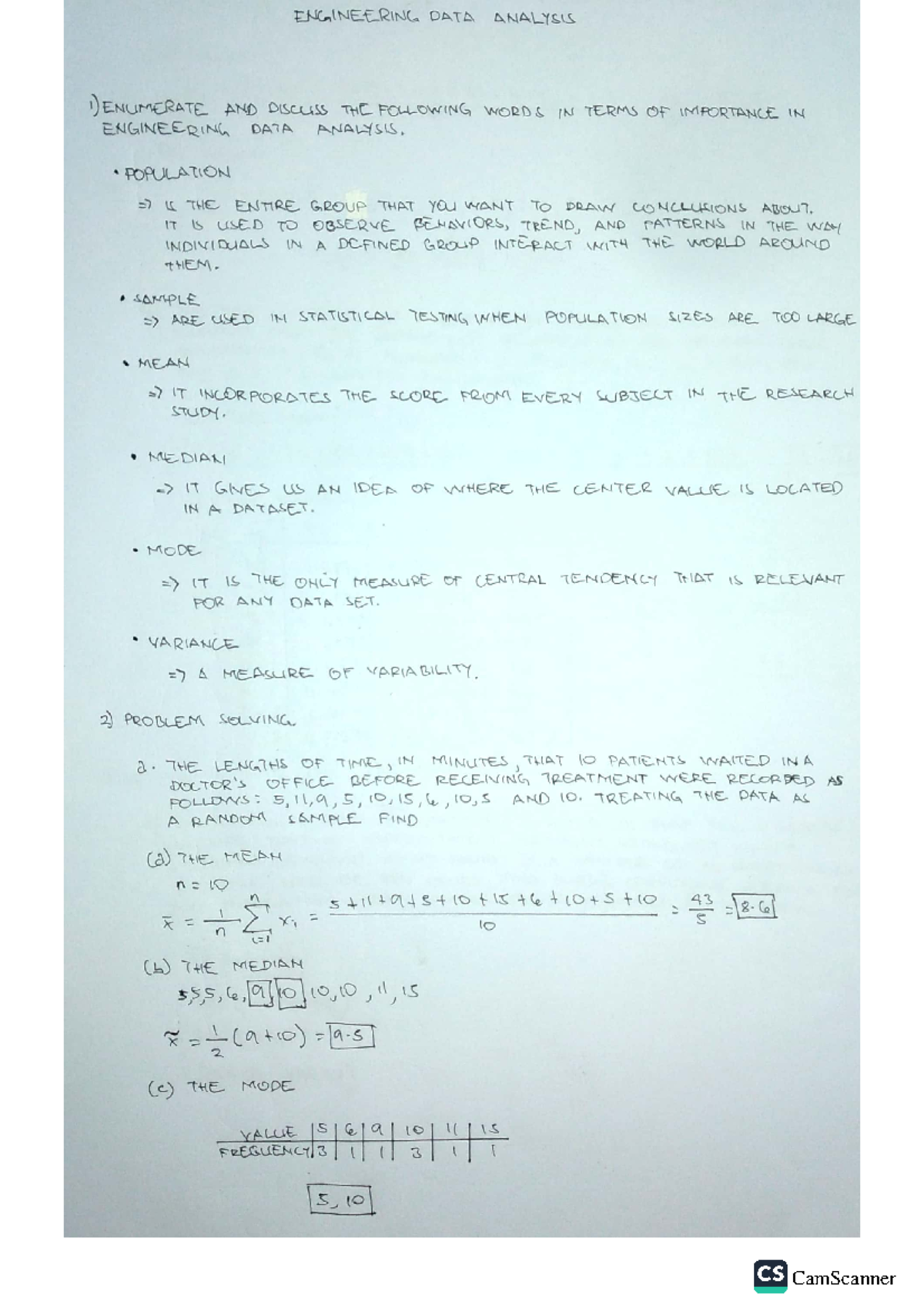 Engineering data and analysis - Bachelor of Electronics and ...