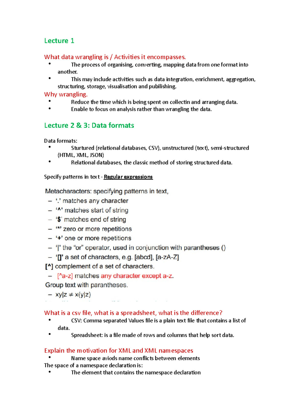 Comp2000 8 lecture 1-3 - Lecture 1 What data wrangling is / Activities ...