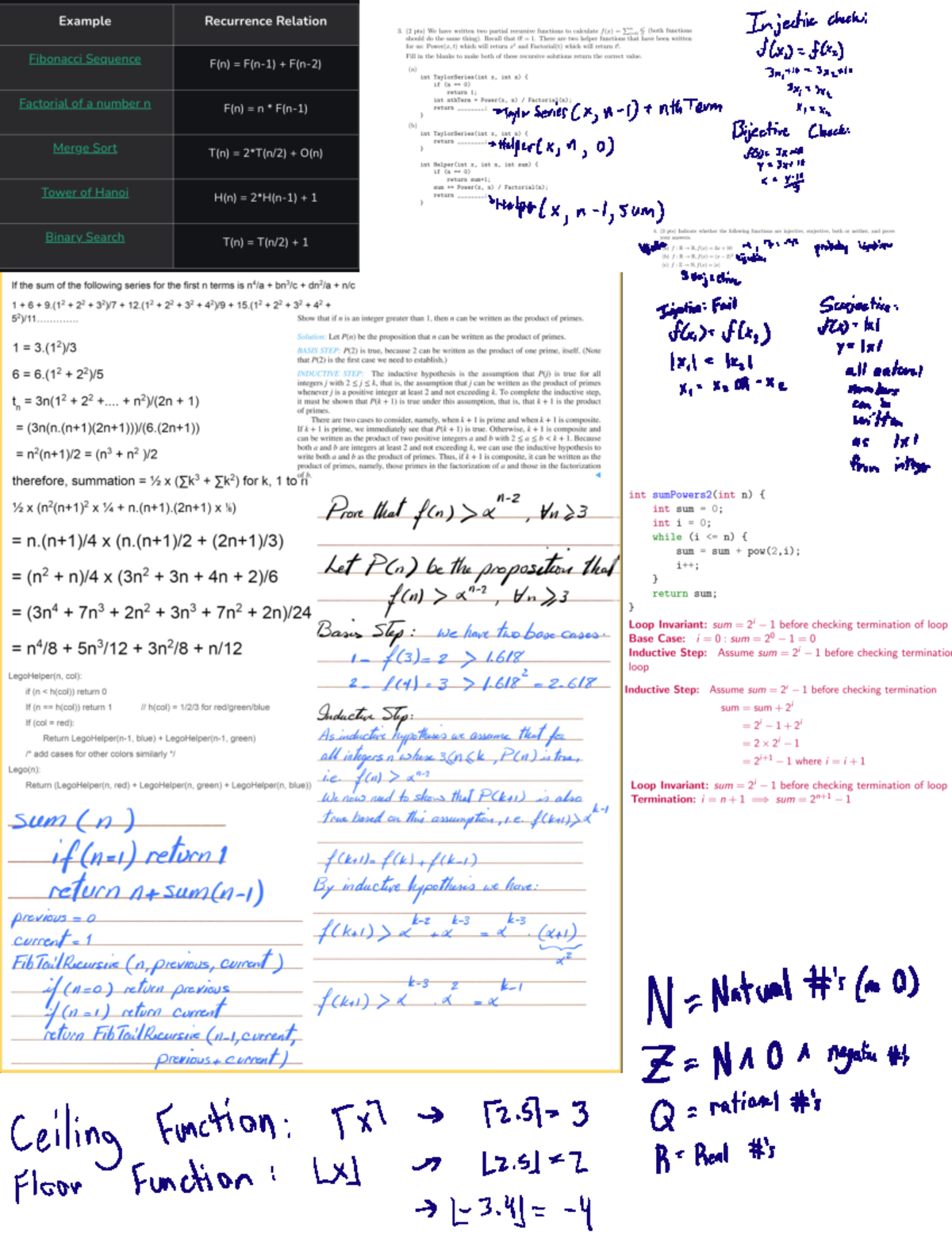 CS170 Cheat sheet 2 V2 - Example Recurrence Relation 3. (2 pts) We have ...