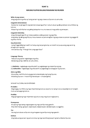 Modyul 4 MGA Suliranin SA Pagsasalin SA Filipino MULA SA Ingles Aralin ...