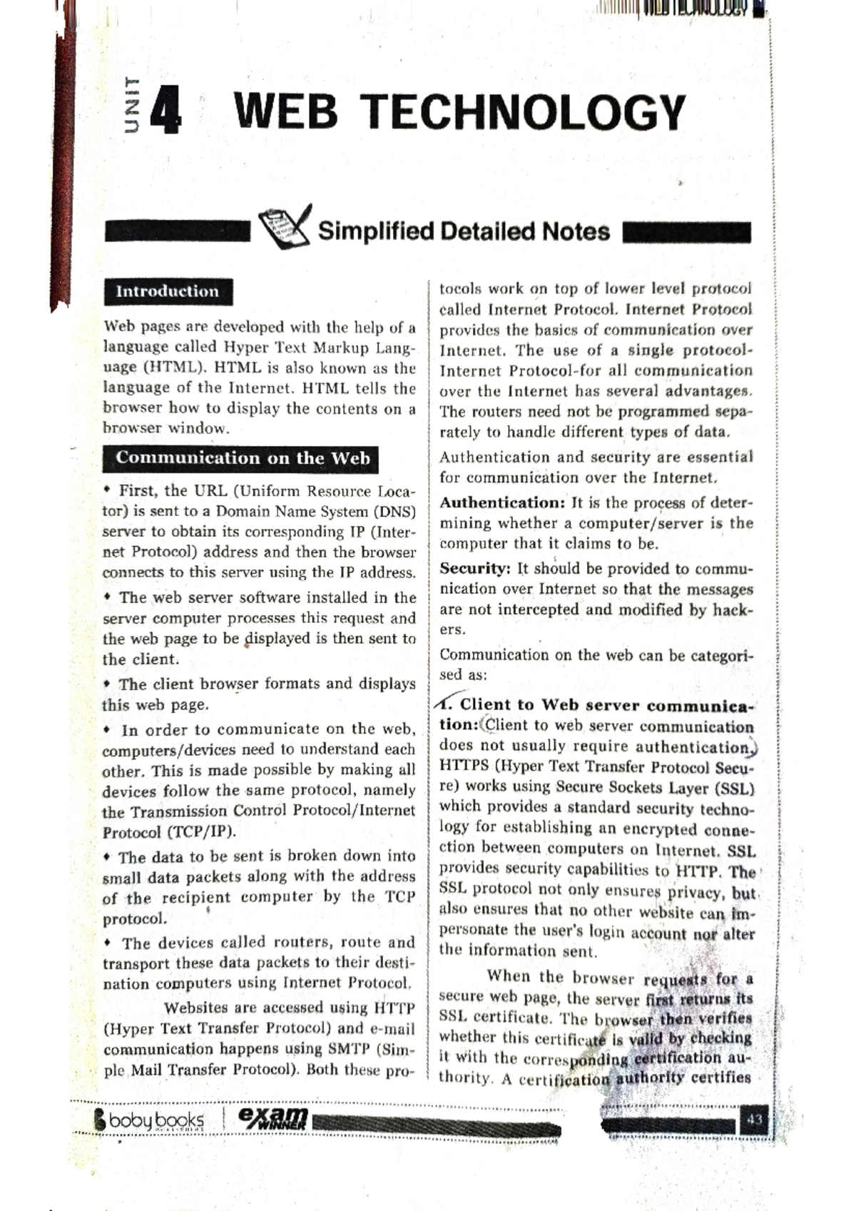 Web technology - It is basic - Computer Science Fundamentals - Studocu