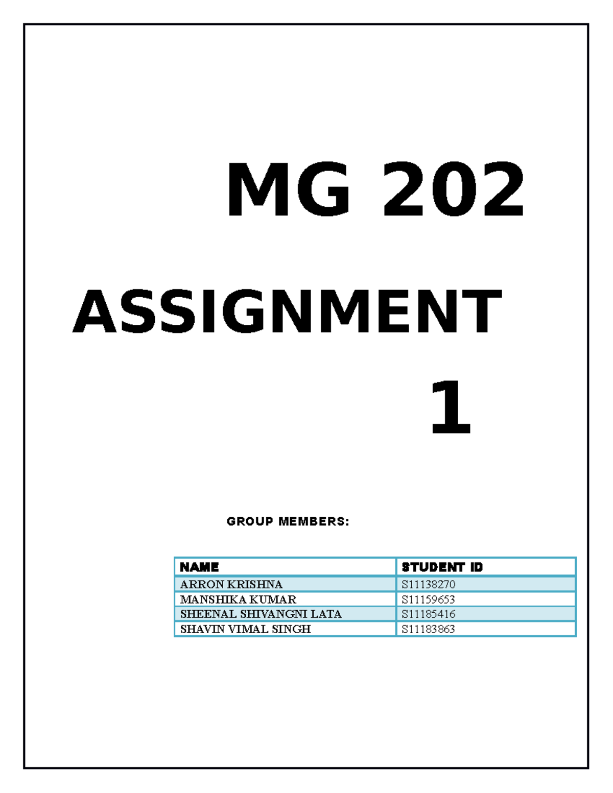 MG202 Assignment 1 answers for all questions. - Operations Management ...