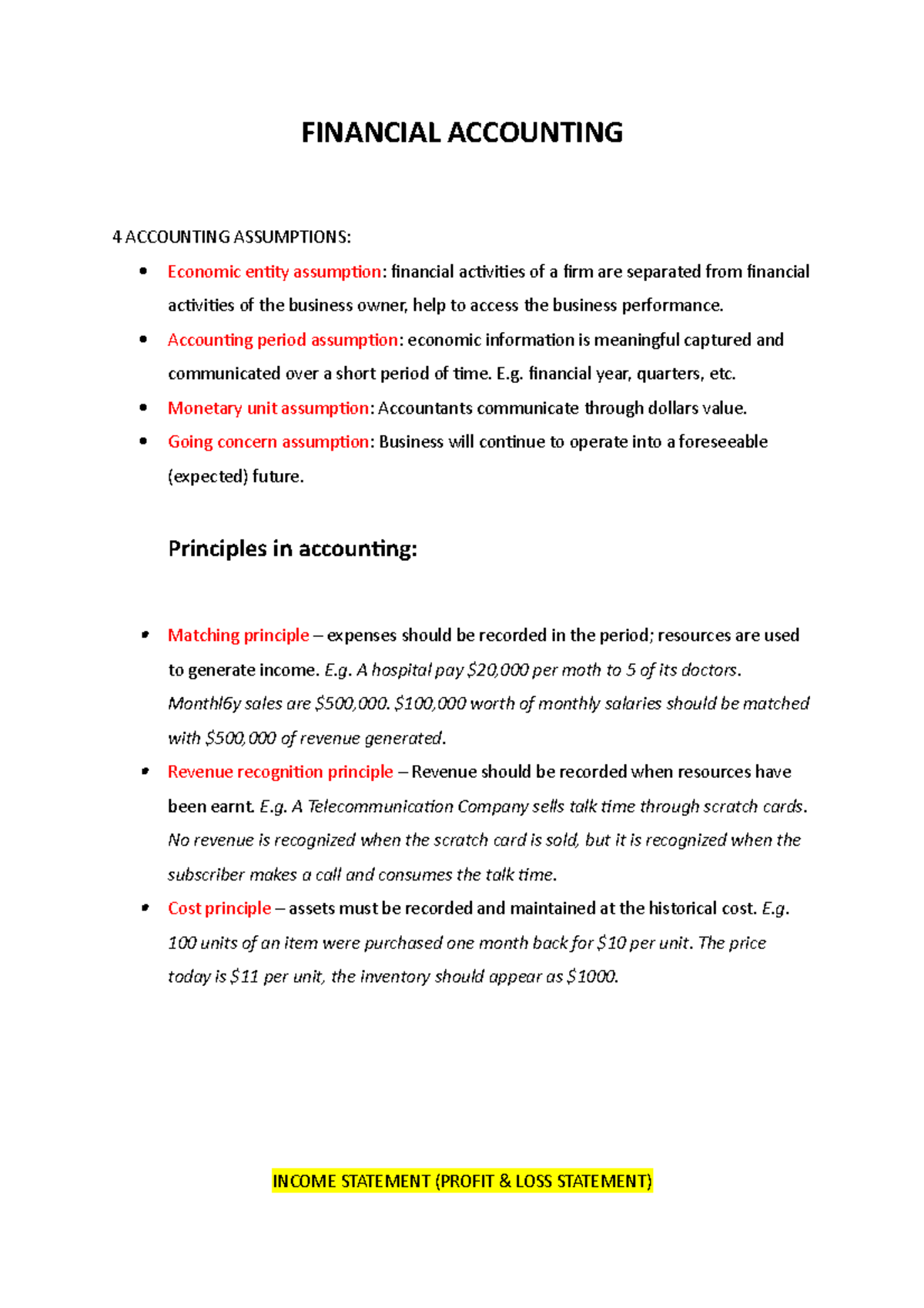 Accounting for business A lecture note week 1 - FINANCIAL ACCOUNTING 4 ...