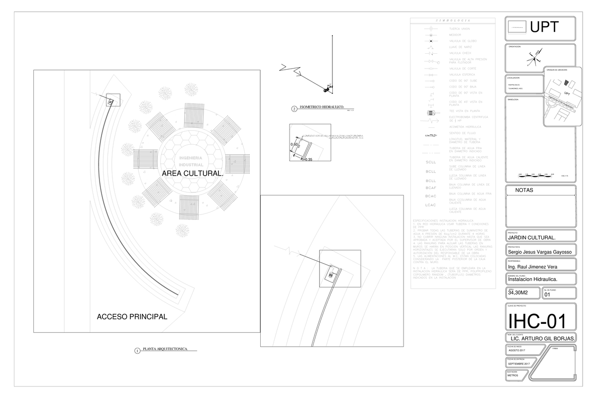 IHC-01 - proyecto ejecutivo - AREA CULTURAL. ACCESO PRINCIPAL ####### LOCALIZACION ...