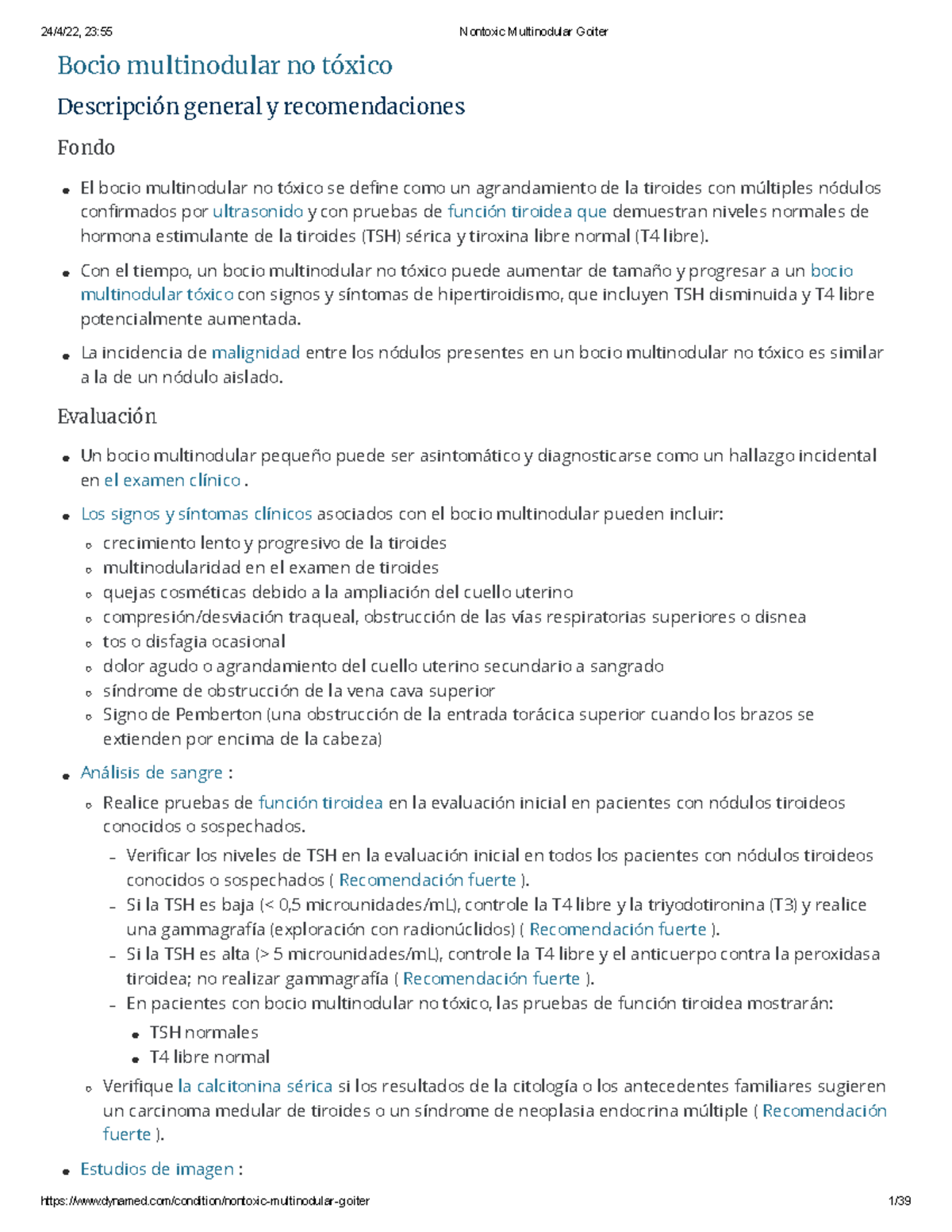 Nontoxic Uninodular Goiter