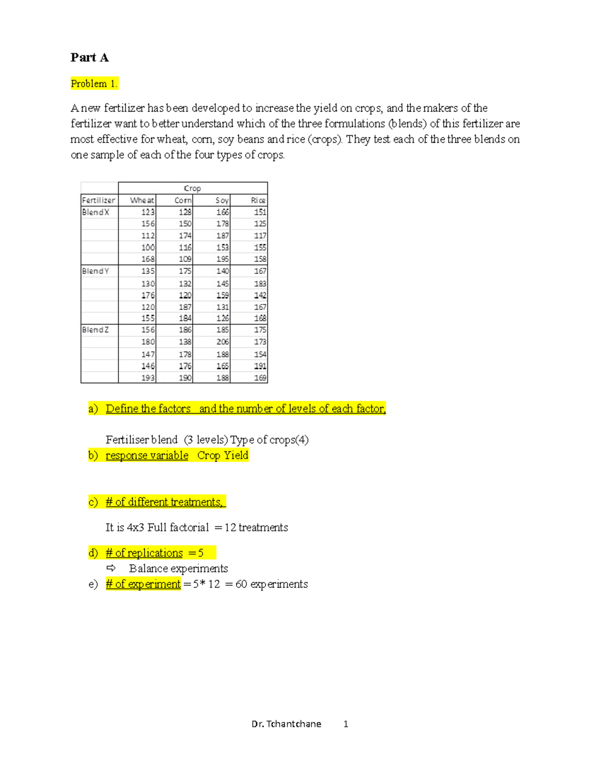Practice Part A(problem 1 2 3 4 5 solved) - Part A Problem 1. A new ...