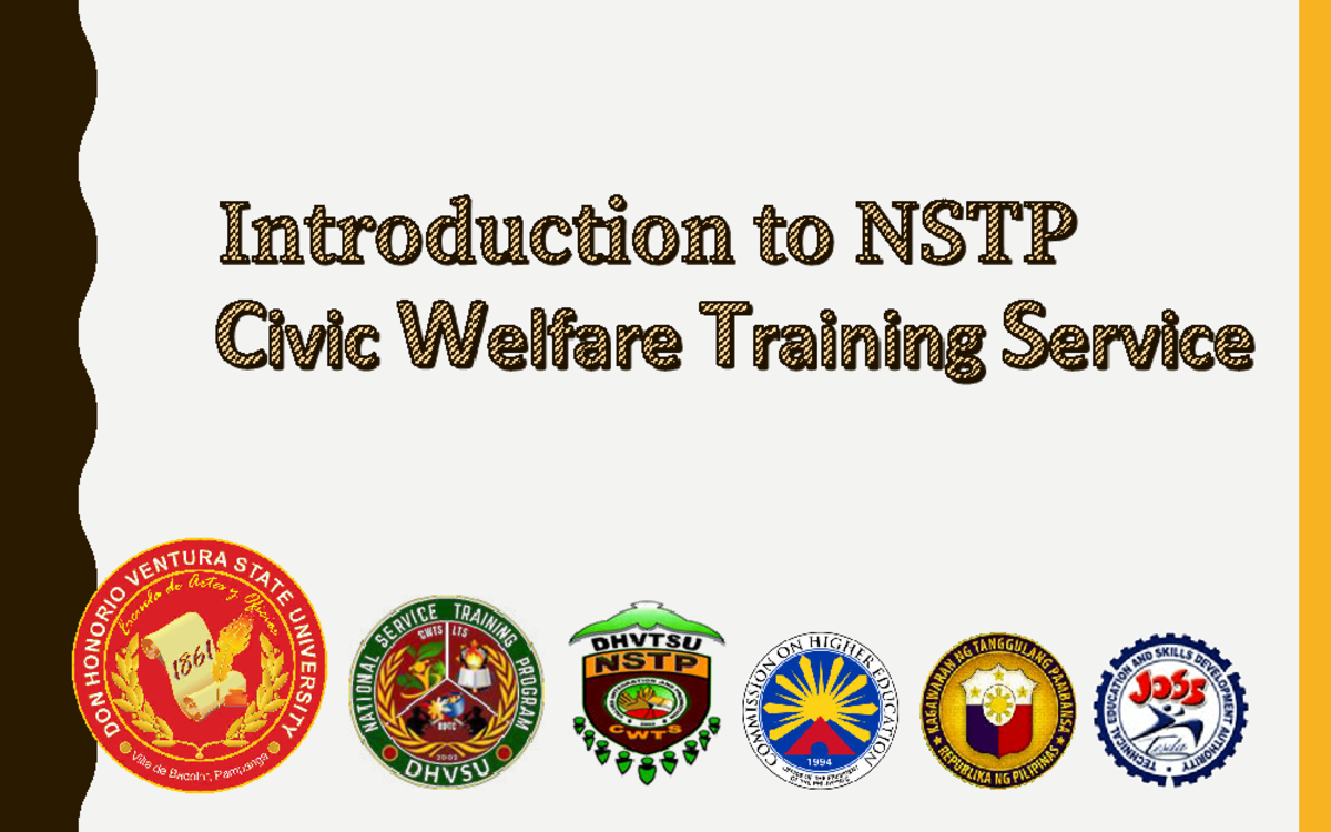 1 Introduction to NSTP - poa sn ieina nskdn iawdna kadjas akwneja ...
