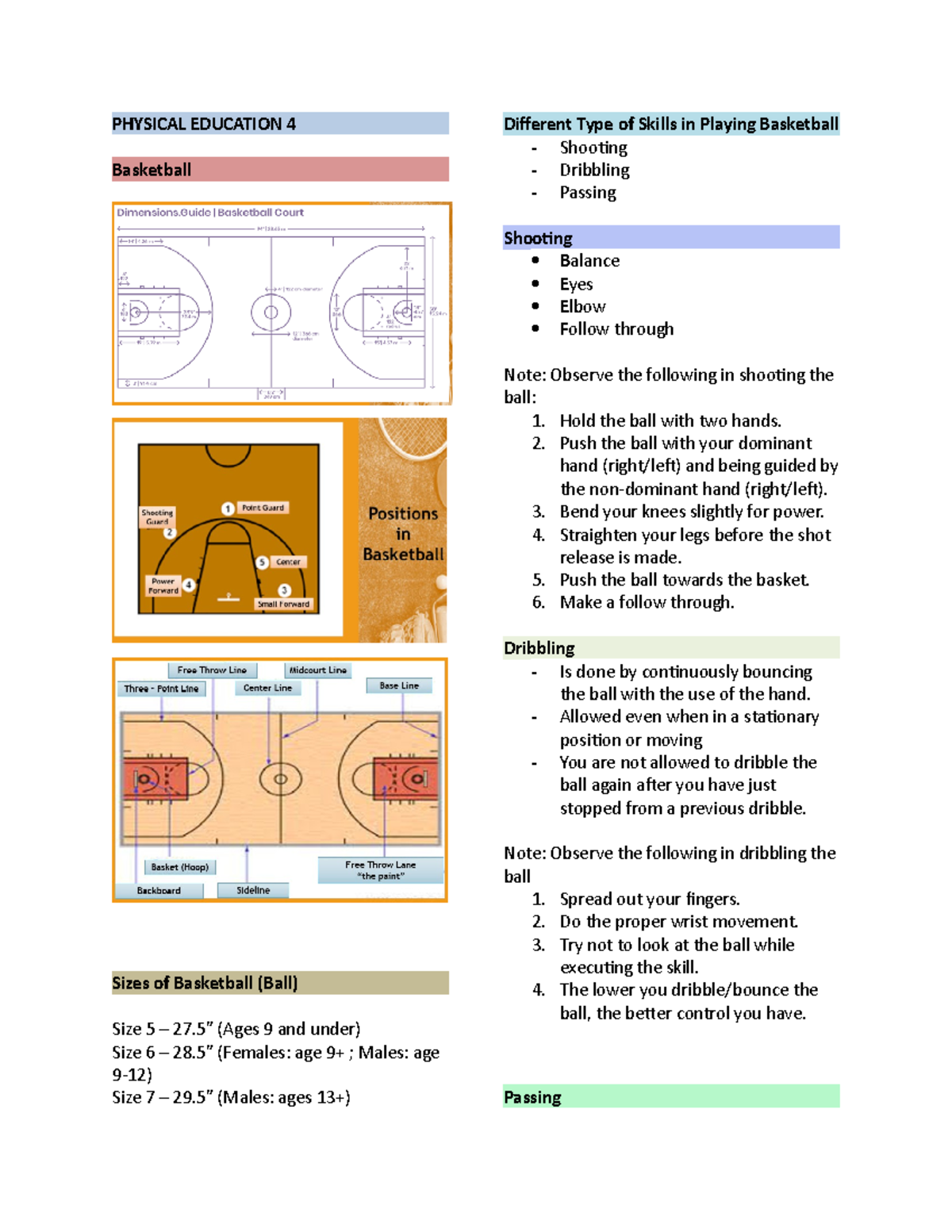 Physical Education 4 - All about basketball- history, signals ...