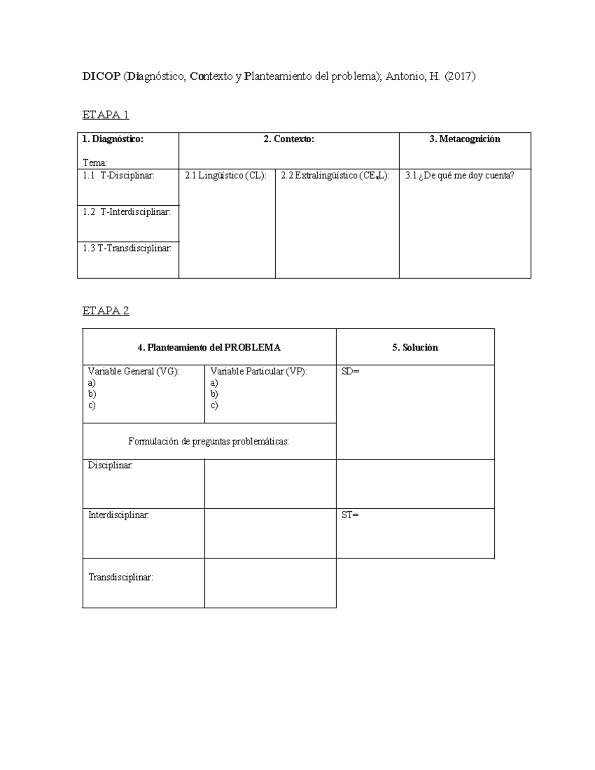 Plantilla Dicop - DICOP (Diagnóstico, Contexto y Planteamiento del ...