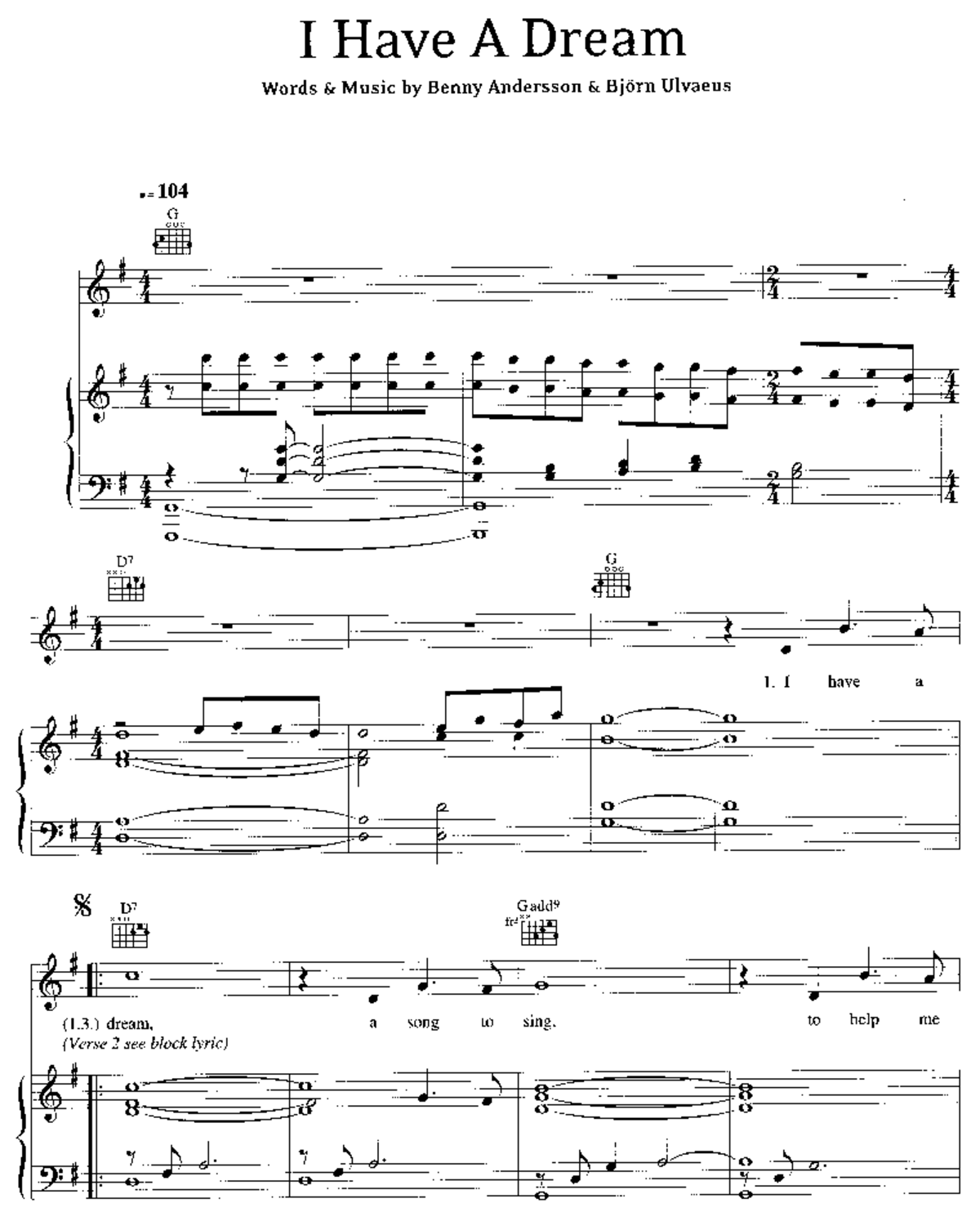 I have a dream sheet music - Història Antiga - Studocu