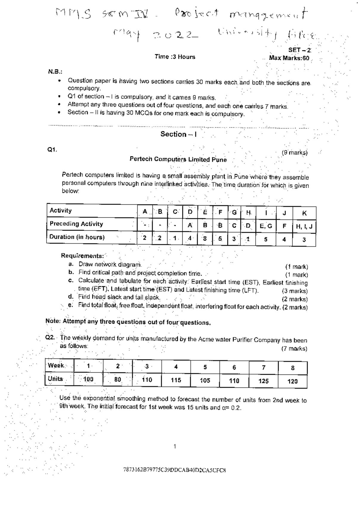 MMS Project Mgt Sem IV May 2022 - il f'\ _S i€ il1 :I\I a.lt 0r., 'e c ...
