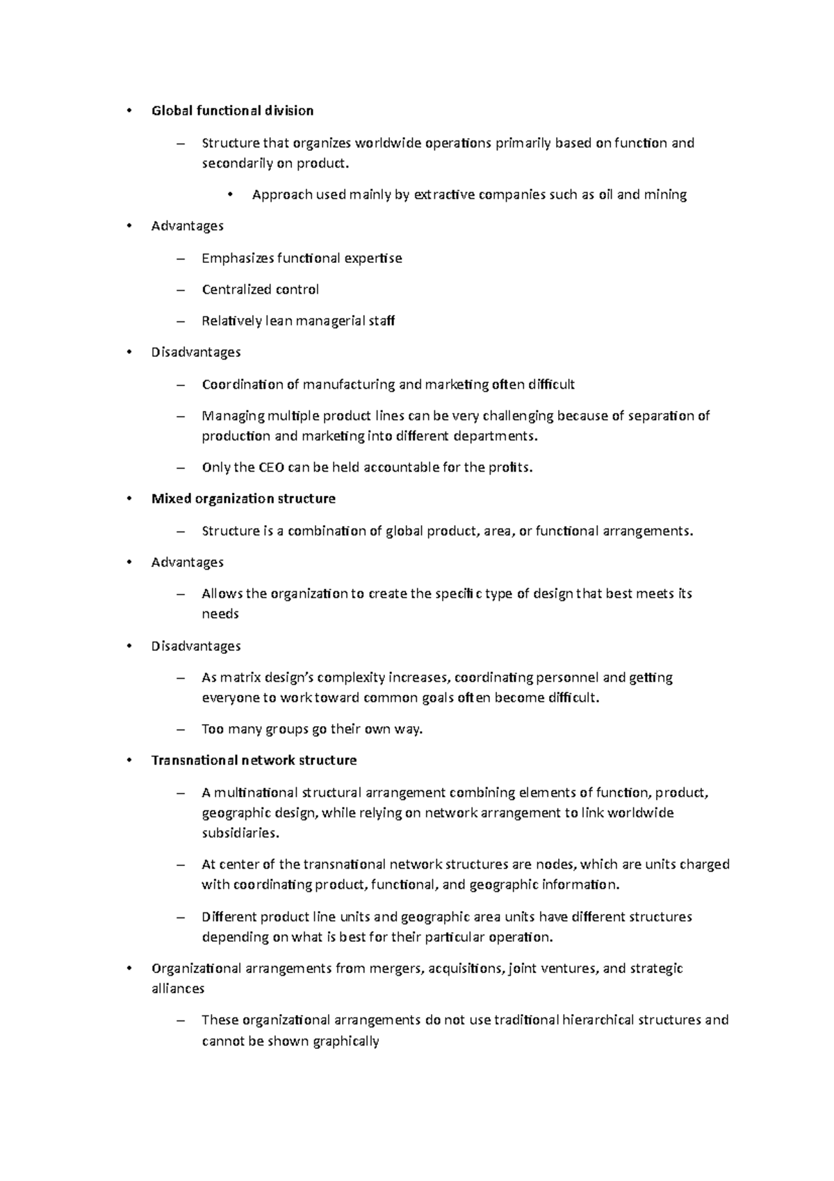 Summary OF Lecture 1 2 Global Functional Division Structure That summary-of-lecture-1-2-global-functional-division-structure-that