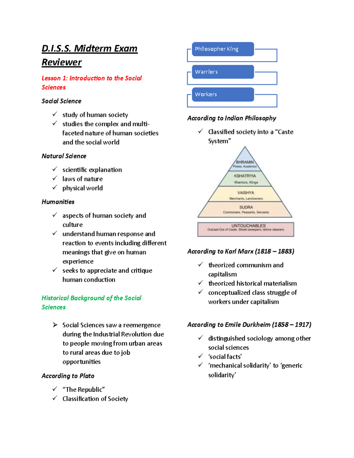 DISS Midterms Reviewer - D.I.S. Midterm Exam Reviewer Lesson 1 ...