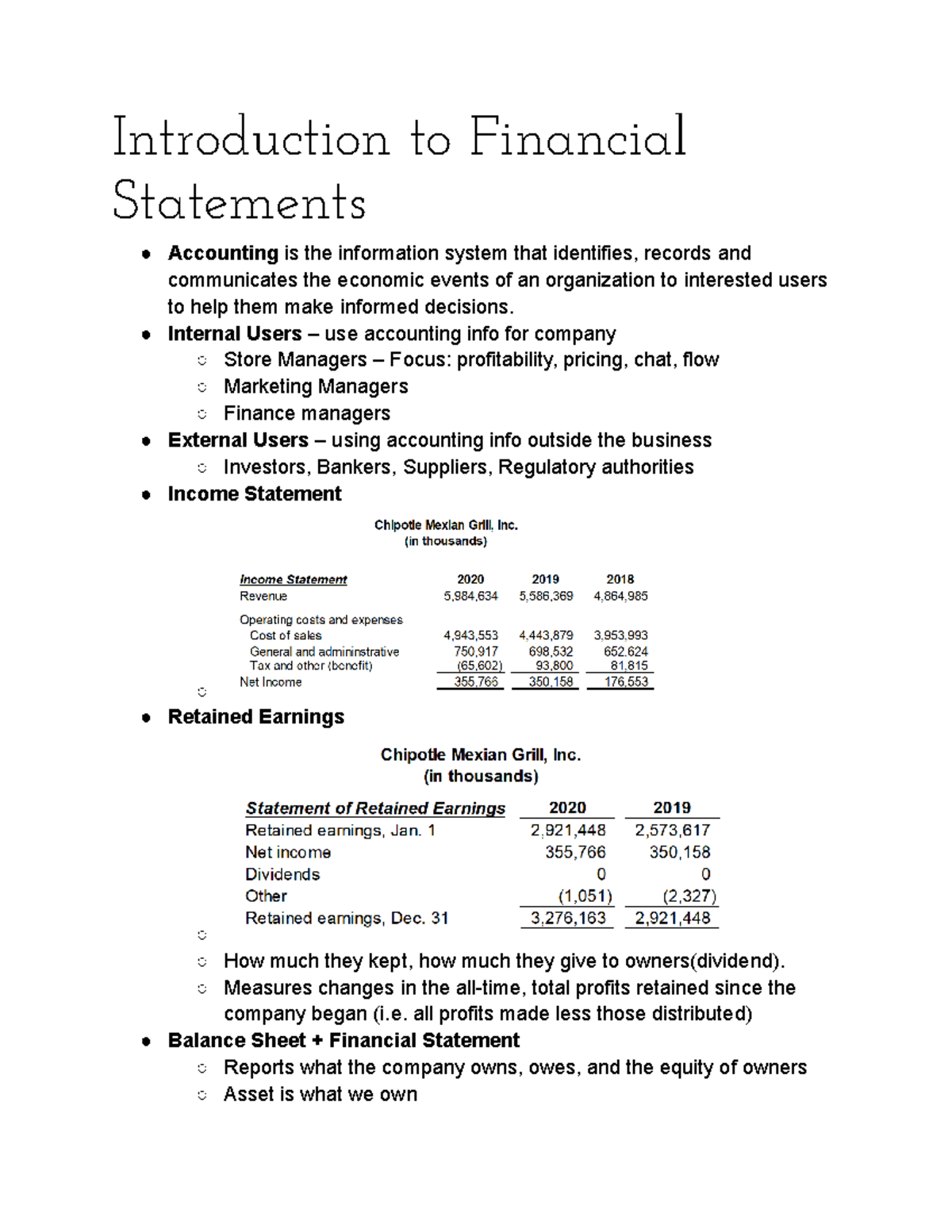 Master Accounting Exam 1 - Introduction to Financial Statements ...