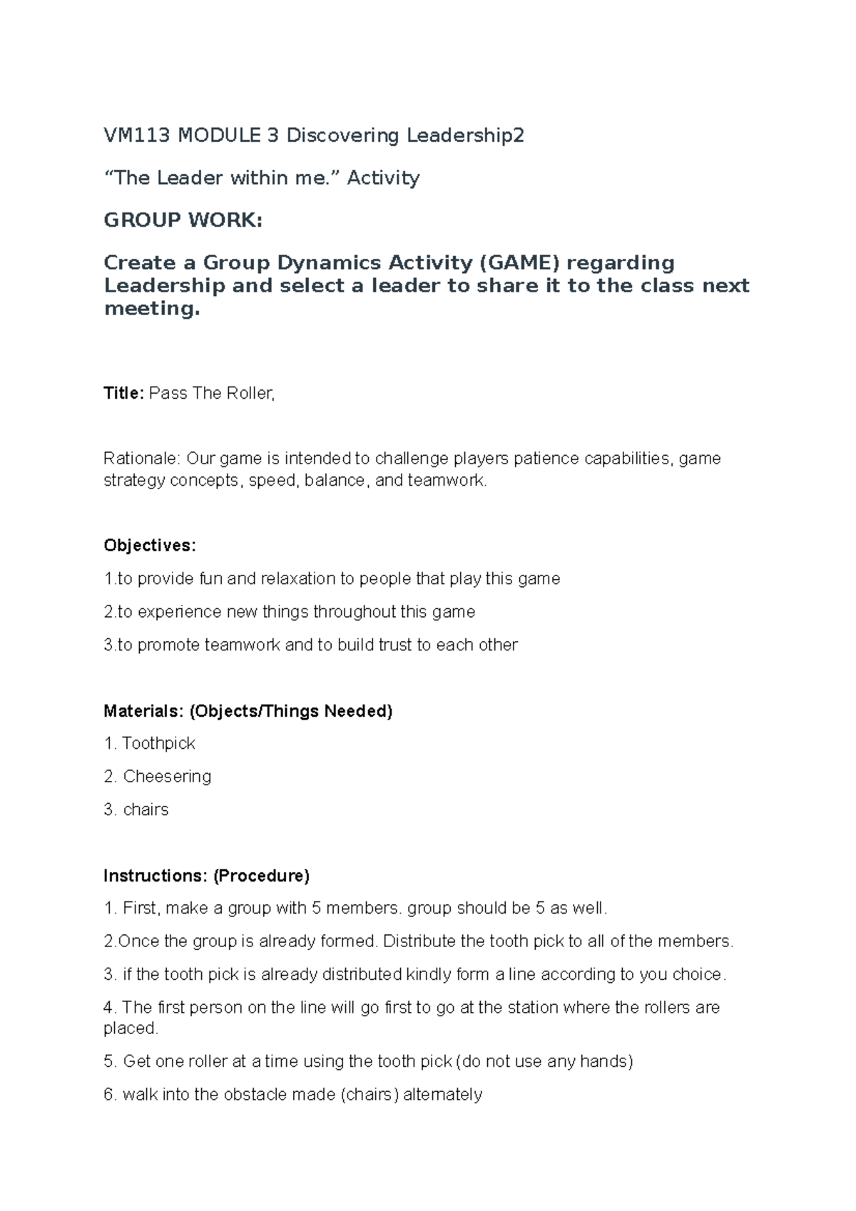 Discovering Leadership Gomonit - VM113 MODULE 3 Discovering Leadership ...