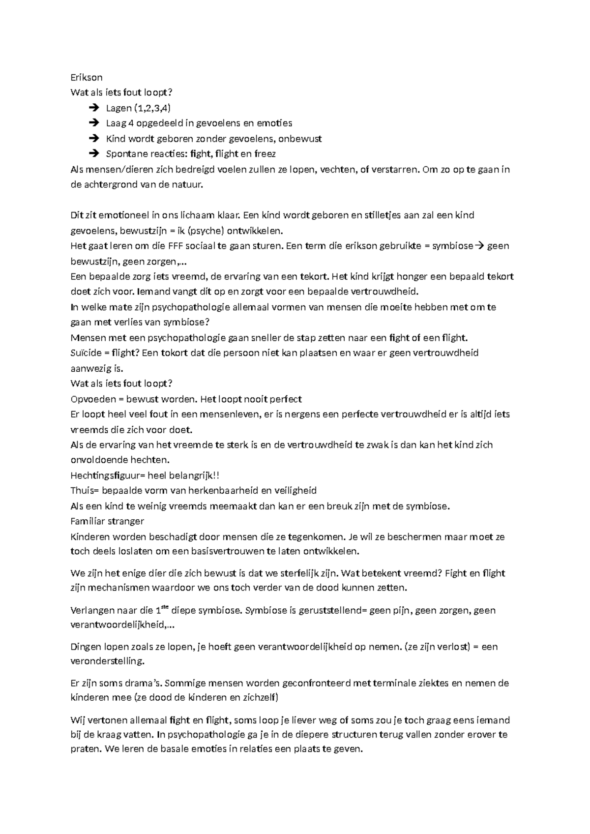 Smv erikson - Samenvatting Filosofie - Erikson Wat als iets fout loopt? Lagen (1,2,3,4) Laag 4 ...